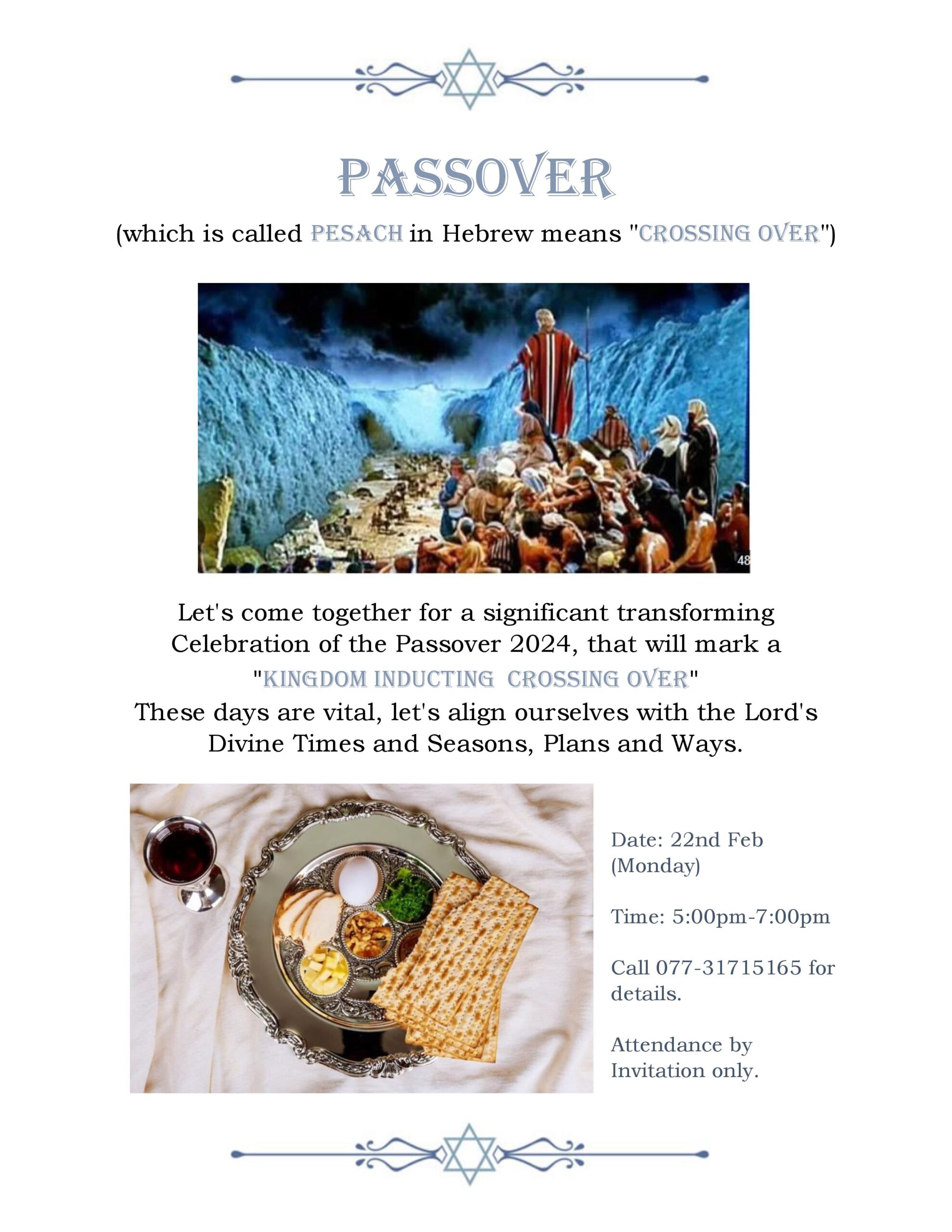 Celebration of the Passover 2024 - Israel Sri Lan ka Solidarity Move ment